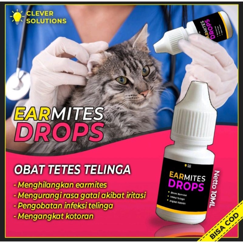 Jual Obat Tetes Telinga, pembasmi kutu Earmites Telinga Kucing EARMITES ...
