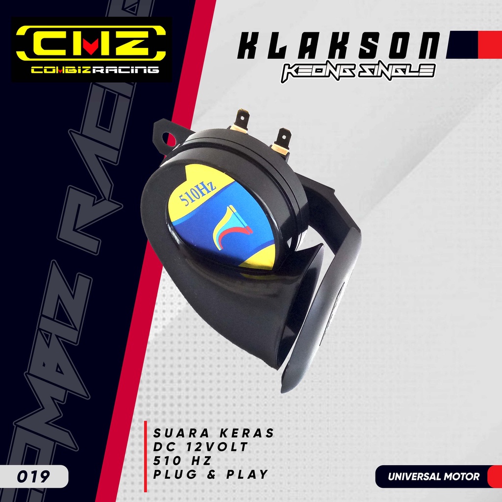 Jual CMZ Racing Klakson Keong Single 12V Untuk Motor Mobil Universal ...