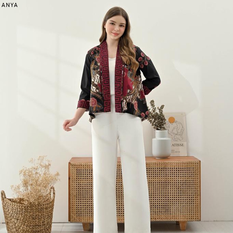 Jual Anya Blazer Batik Wanita Outer Batik Rompi Wanita Jaket Luaran ...