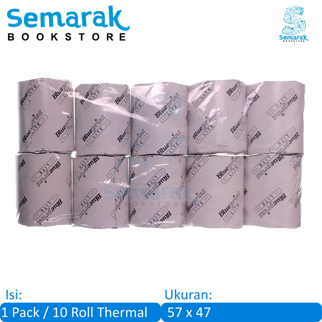 Jual Blueprint Lite Thermal Paper Roll Kertas Kasir Kecil 57 x 47 mm [1 ...