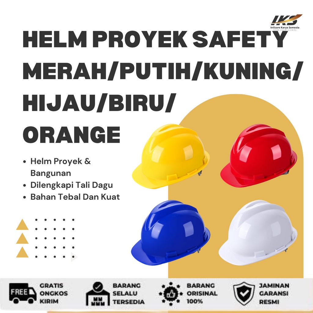 Jual Helm Proyek Safety Merah/putih/kuning/hijau/biru/orange | Shopee ...