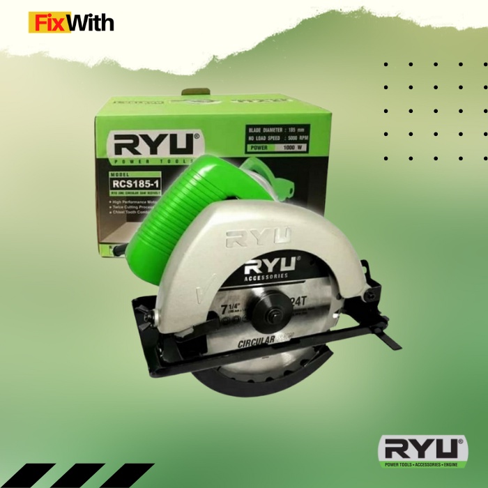 Jual RYU RCS 185-1 Circular Saw / Mesin Gergaji Kayu Serkel 7 inch ...