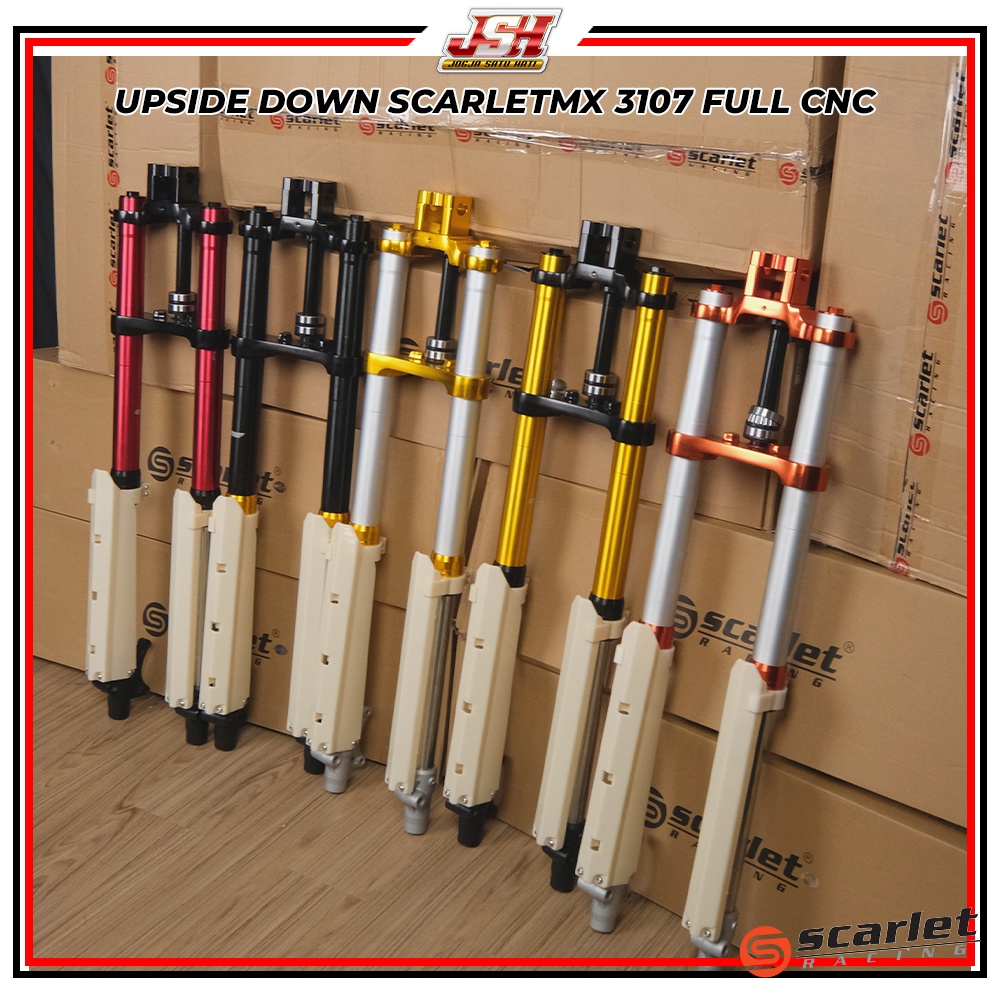 Jual Shock Depan USD Upsidedown PNP Motor CRF 150L KLX 150 Scarlet 3107 CNC + Bearing / USD ...