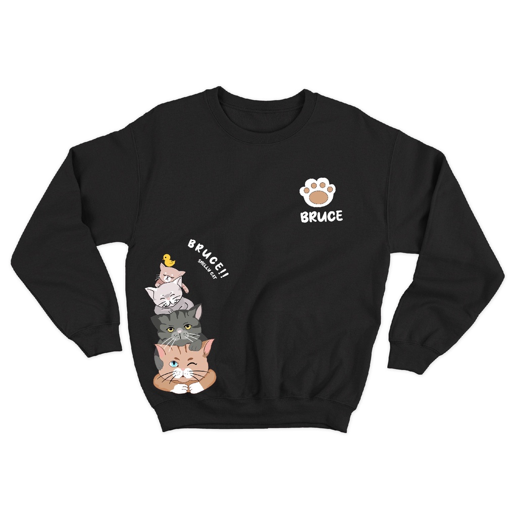 Jual JYB Sweater Basic BRUCE CAT Size M-XXL ( Pria & Wanita ) | Shopee ...