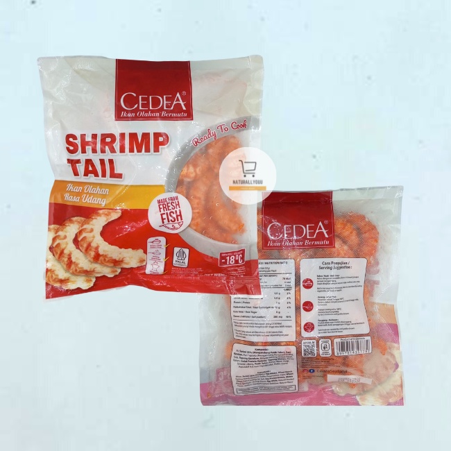 Jual Cedea Shrimp Tail 450gram Ikan Olahan Bentuk Ekor Udang | Shopee ...