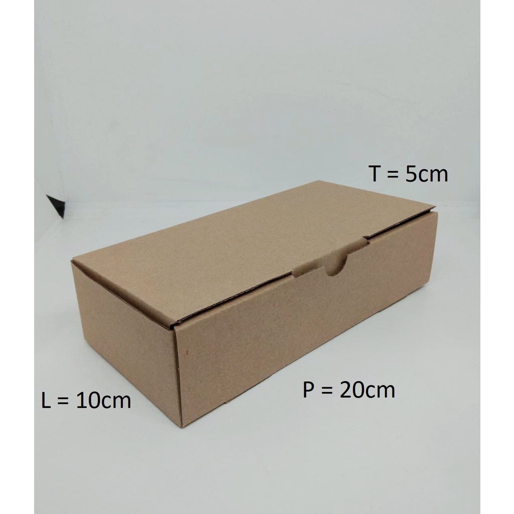 Jual KARDUS DIE CUT 20X10X5 CM 10pcs E-FLUTE COKLAT | Shopee Indonesia