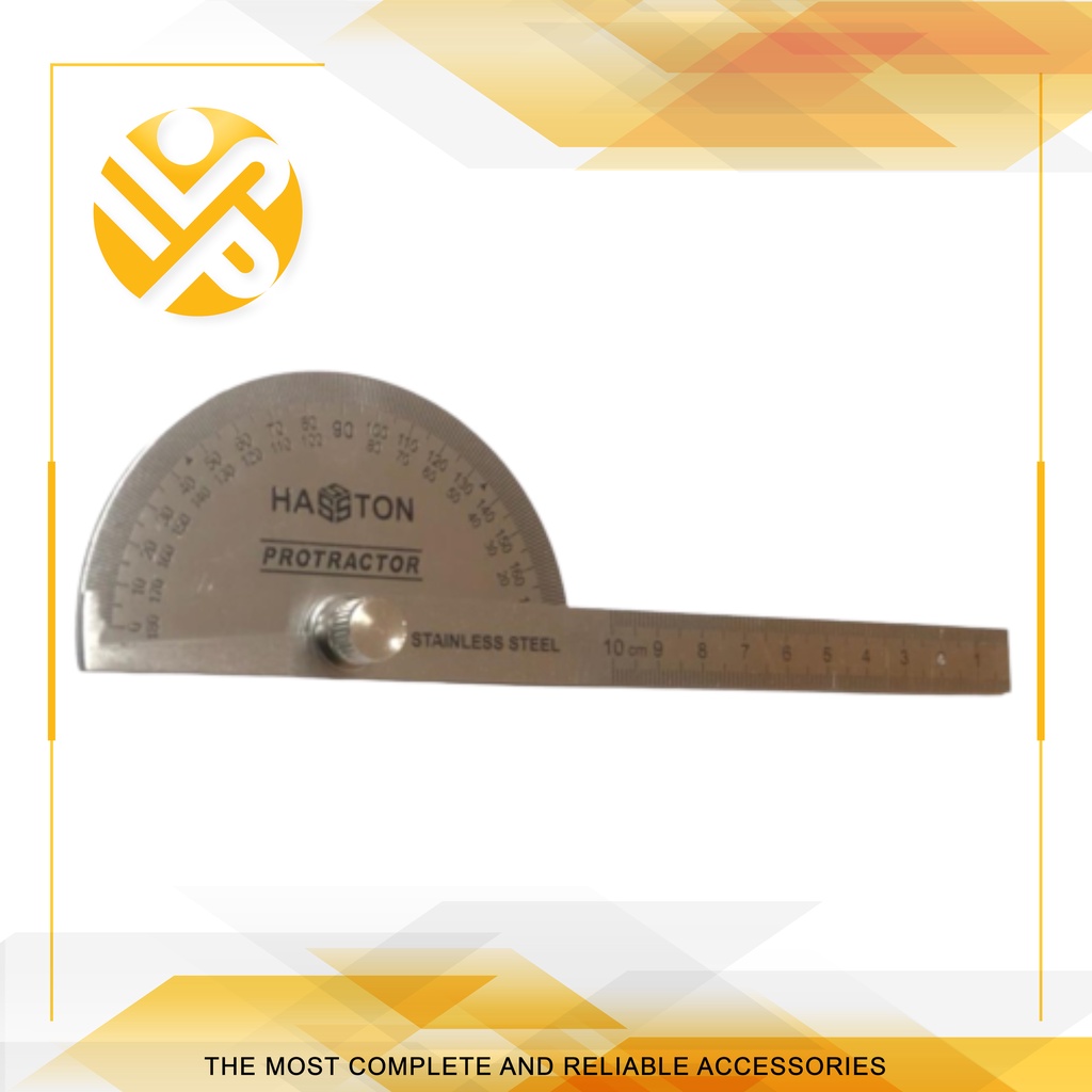 Jual HASSTON Busur Derajat Protractor Alat Ukur Sudut Penggaris 0100 ...