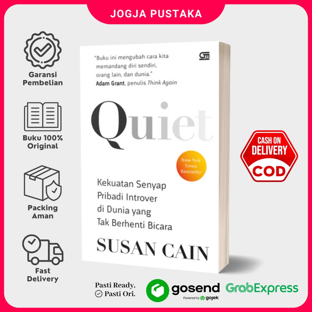 Jual Buku Quiet: Kekuatan Senyap Pribadi Introver di Dunia yang Tak Berhenti Bicara - Susan Cain ...