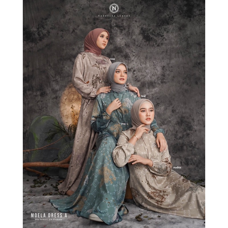 Jual SPECIAL PRICE MOELA DRESS A & B NADHEERA LUXURY || ANIIE GALERY | Shopee Indonesia