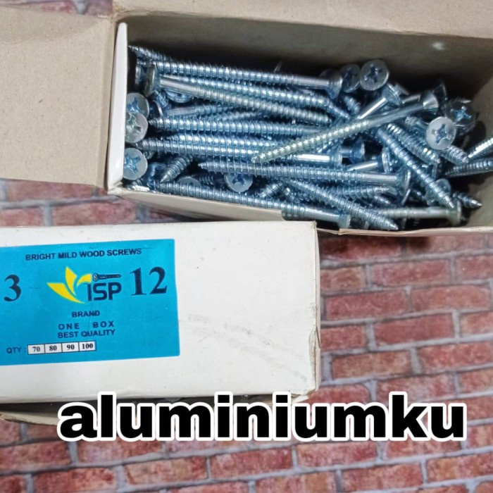 Jual Skrup Skrup Kayu 3X12 Panjang 7Cm + Galvanis /Kotak | Shopee Indonesia