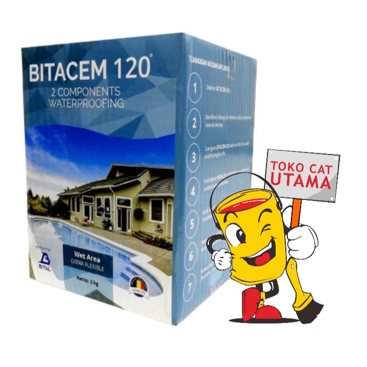 Jual BITAL Bitacem 120 Pelapis Anti Bocor 3 Kgset | Shopee Indonesia