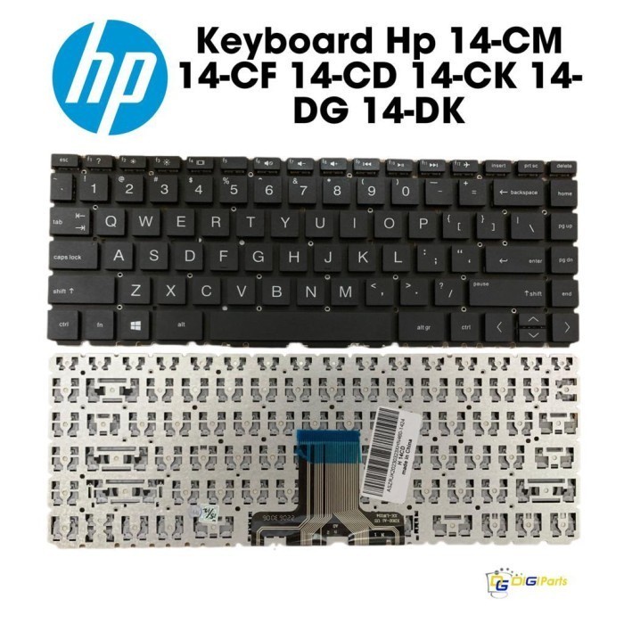 Jual Keyboard Laptop HP pavilion 14-CM 14-CF 14-CK 14-CD 14-DK 14-DG ...