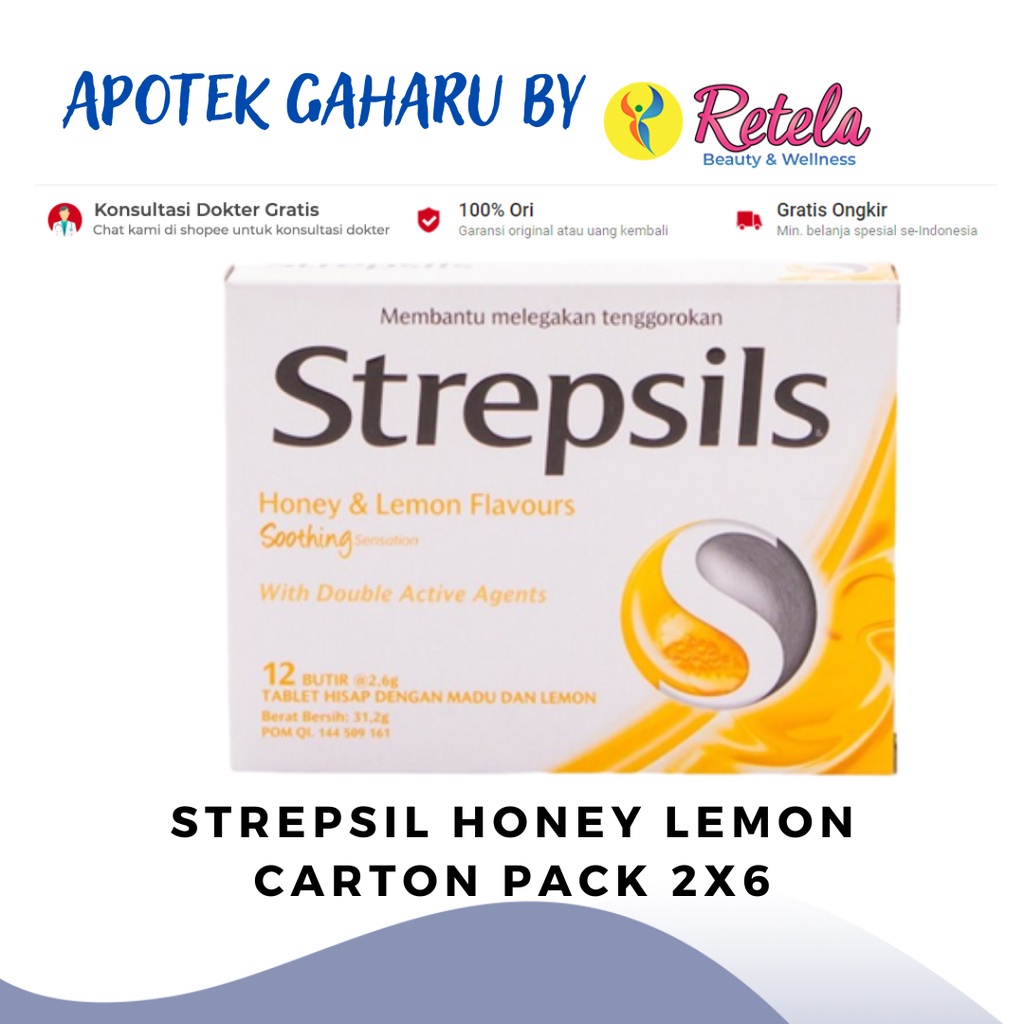 Jual STREPSILS HONEY & LEMON SACHET 12 TABLET HISAP | Shopee Indonesia