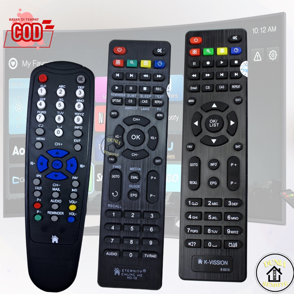 Jual Remot Remote TV Digital Receiver Multi KVISION BROMO C1000 Hd18 ...