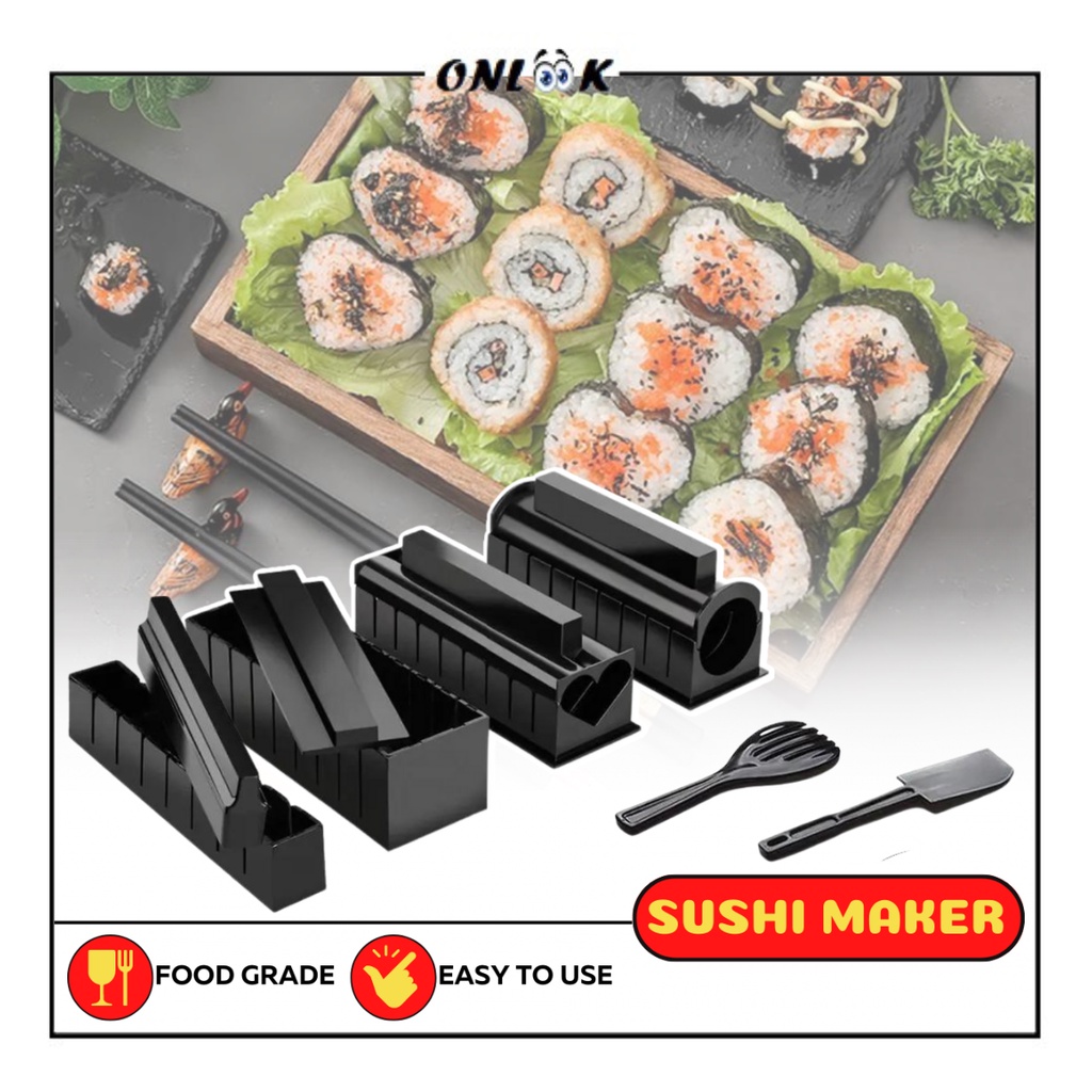 Jual Sushi Maker Set / Cetakan Kimbap / Alat Pencetak Makanan Bento ...