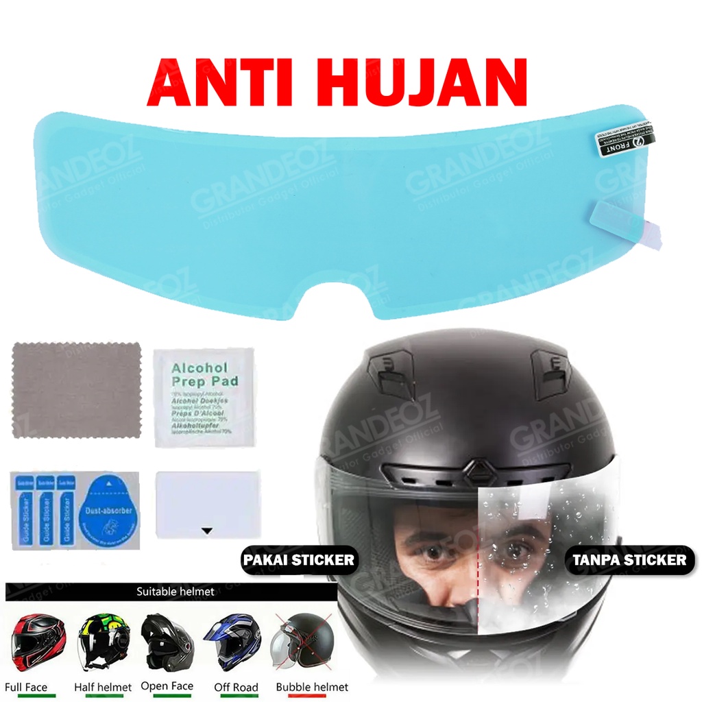 Jual STICKER KACA HELM STIKER SPION MOTOR MOBIL ANTI AIR HUJAN ANTI ...