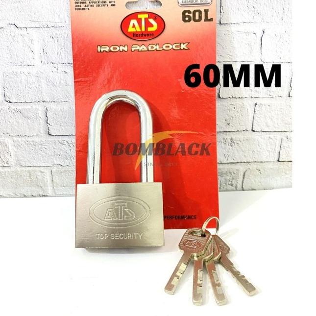 Jual Super Stok ATS Gembok Leher Panjang 60mm Kunci Gembok Putih Pintu ...