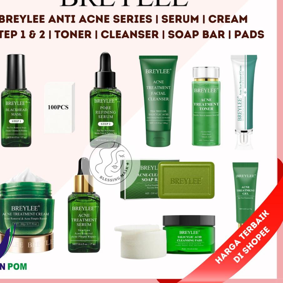 Jual ۝ [] BREYLEE Anti Acne Series | Serum | Cream | Step 1 & 2 | Toner ...