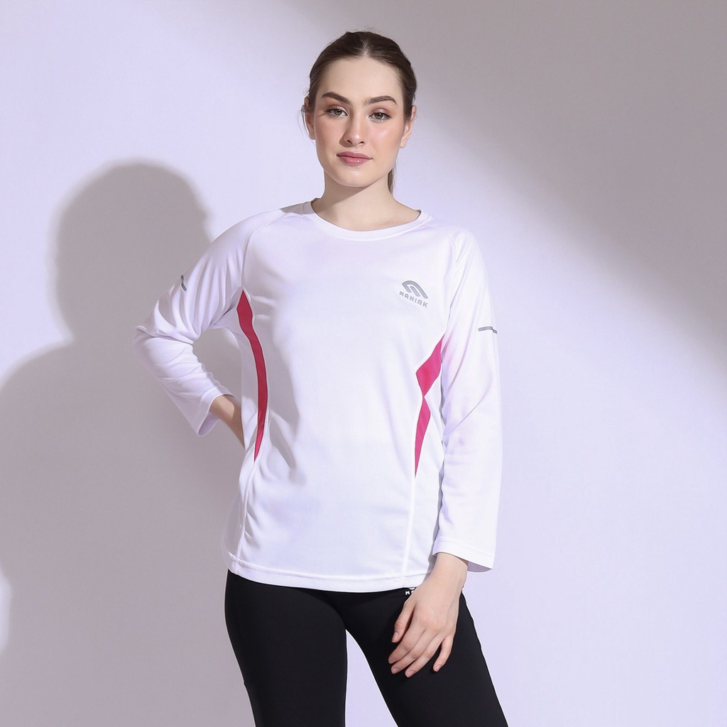 Jual MANIAK Baju Olahraga Wanita Sporty Lengan Panjang Fitnes Zumba Senam Running (BMW 03 L/S ...