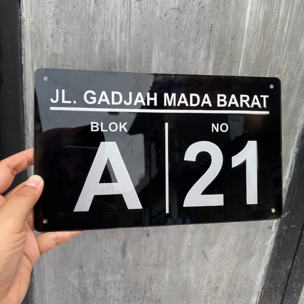 Jual Nomor Rumah Akrilik/Papan Nama Rumah/Tulisan Nama Rumah 25 X 15 CM ...