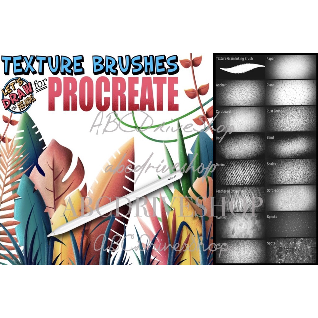 Jual Procreate Brush - Texture Brushes for Procreate | Shopee Indonesia
