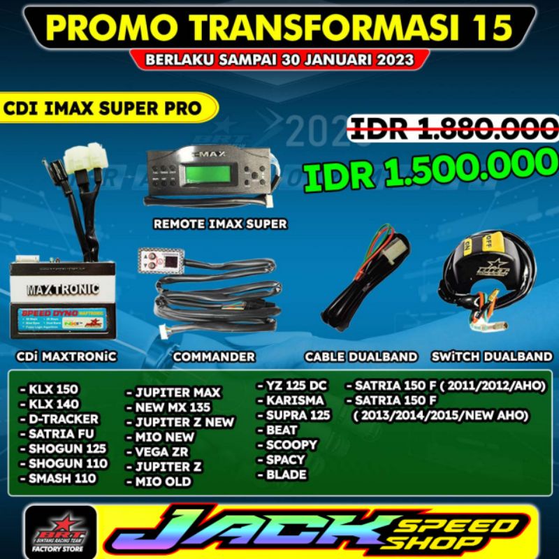 Jual CDI BRT IMAX SUPER PRO 26 STEP SHOGUN 110 125 R FL SP ARASHI MEGA ...