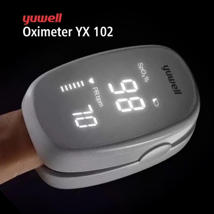 Jual Oxymeter Pulse Yuwel YX102 / Alat Saturasi Oksigen Oksimeter - Fingertip Oximeter Yuwel ...