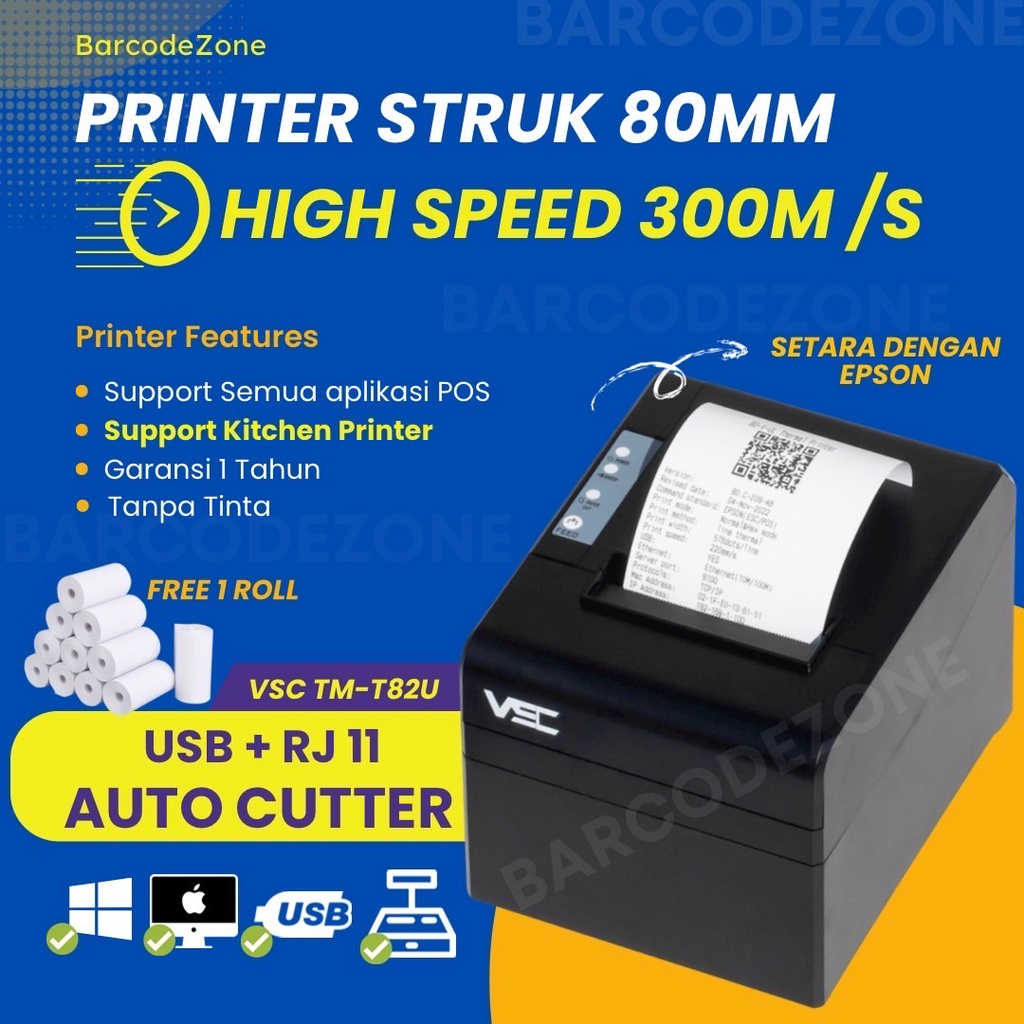 Jual Printer Thermal VSC TM-T82U (USB) 80mm - Printer Kasir Printer ...