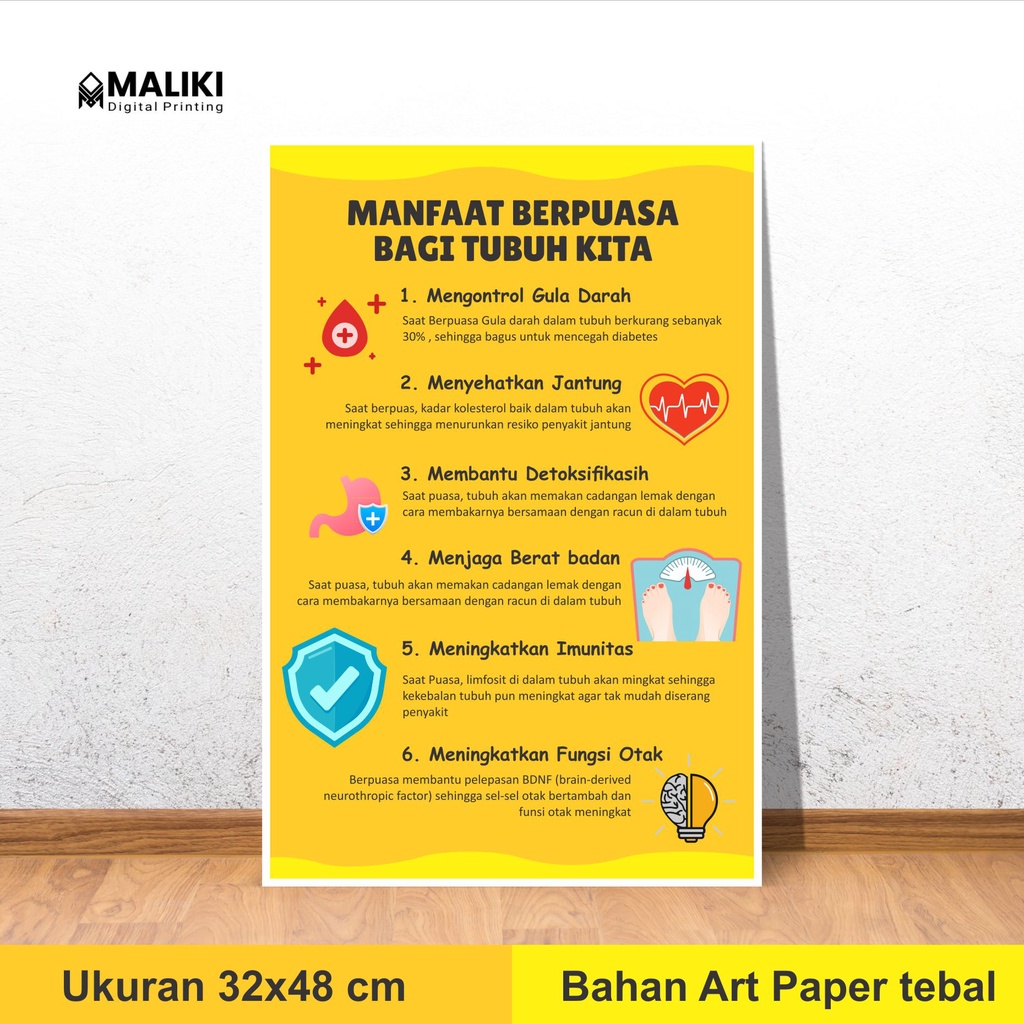 Jual Poster Manfaat Berpuasa Bagi tubuh | Shopee Indonesia