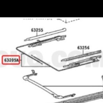Jual cable kabel sliding roof belakang ori 63205-58010 alphard mnh10 ...