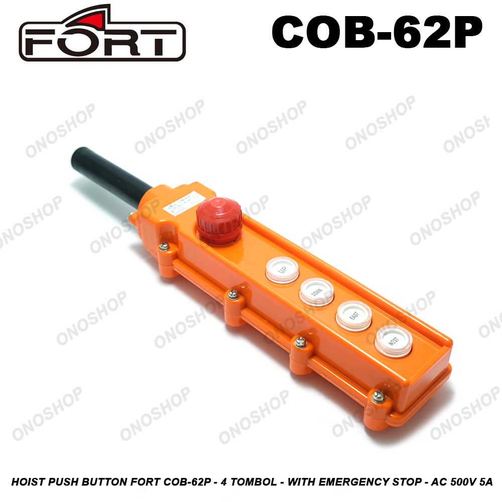 Jual Hoist Push Button Fort COB-62P - 4 Tombol - With Emergency Stop ...