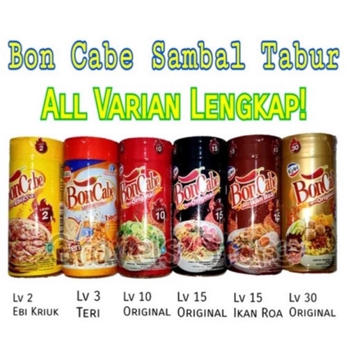 Jual Kobe Bon Cabe Sambal Tabur Original Botol All Varian | Shopee ...