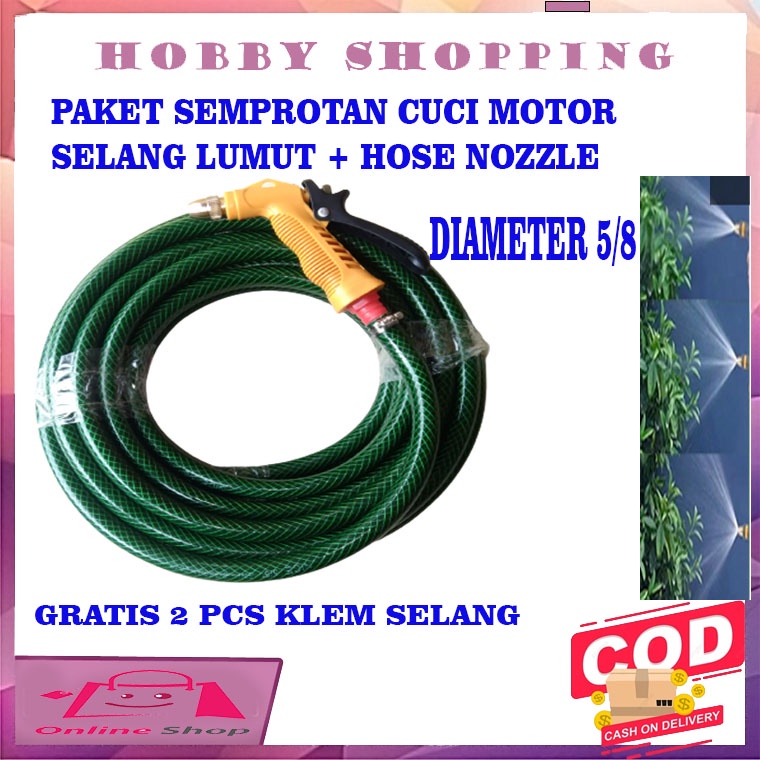 Jual Paket Alat Semprotan Air Dengan Selang Anti Lumut Diameter 5/8 ...