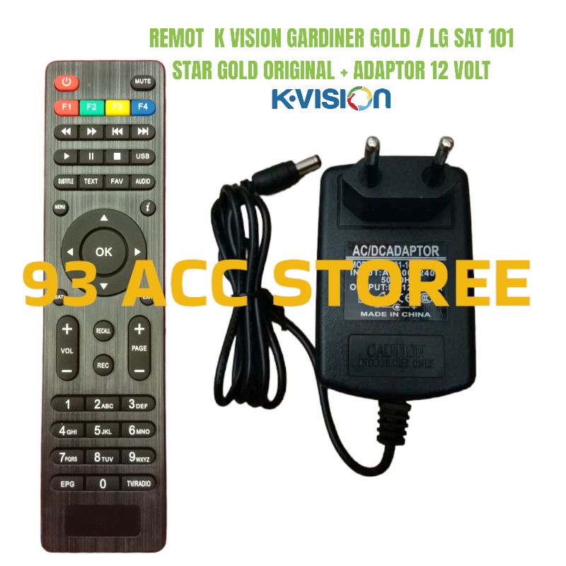 Jual remot remote reciver parabola Gardiner gold plus adaptor 12 volt 2 ...