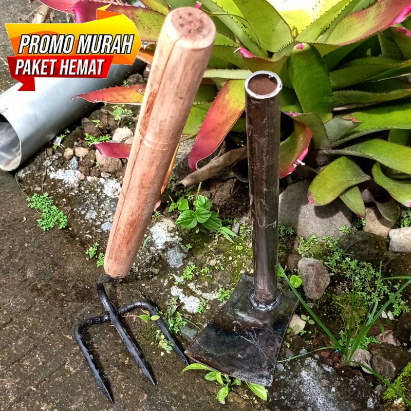 Jual Cangkul kecil baja asli dan cangkul gagang kayu-wangkil gagang ...
