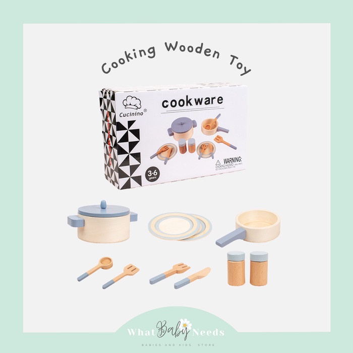 Jual Kids Wooden Cookware / Mainan Kayu Masak Masakan Anak / Cooking ...