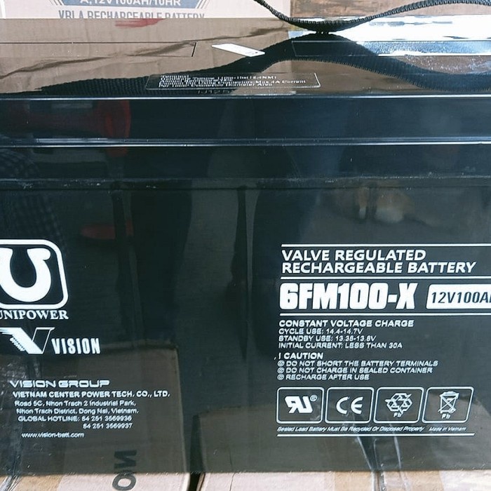 Jual Battery VRLA Vision 12v 100ah good panel surya ups audio | Shopee ...