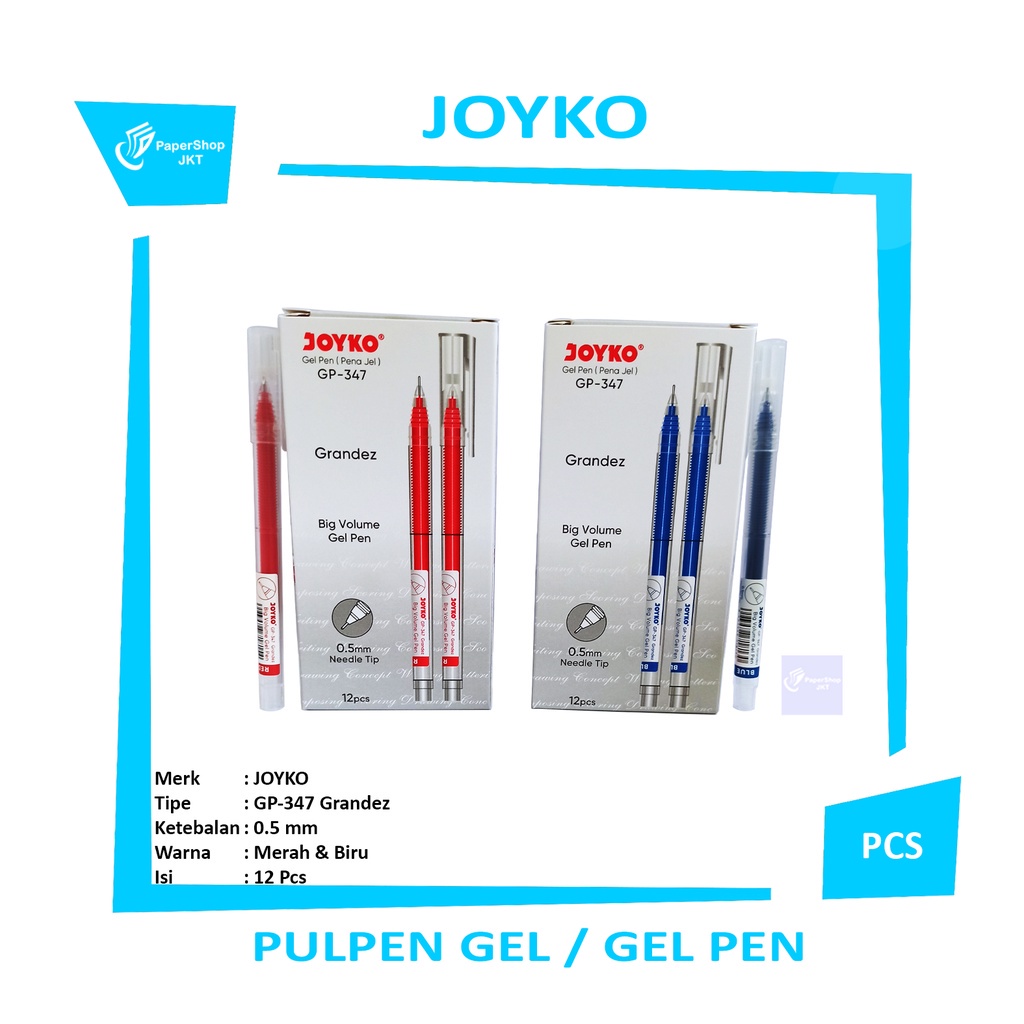 Jual JOYKO - Gel Pen GP-347 Grandez - Pcs | Shopee Indonesia