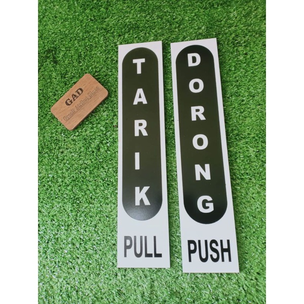 Jual Acrylic sign board plat tulisan Tarik & Dorong ( harga sepasang ...