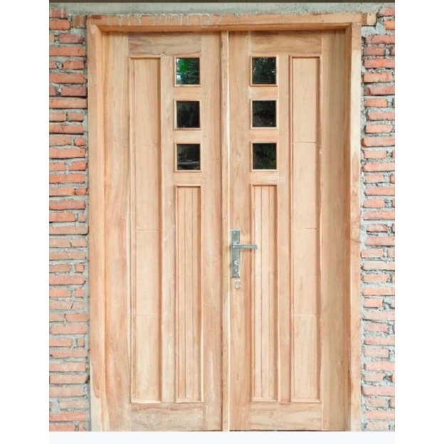 Jual pintu /kusen ukir minimalis 3D fuul kayu jati | Shopee Indonesia