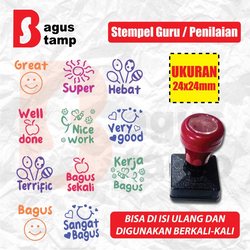 Jual Stempel Guru Rewards Penilaian Teacher Stamp SD TK | Shopee Indonesia