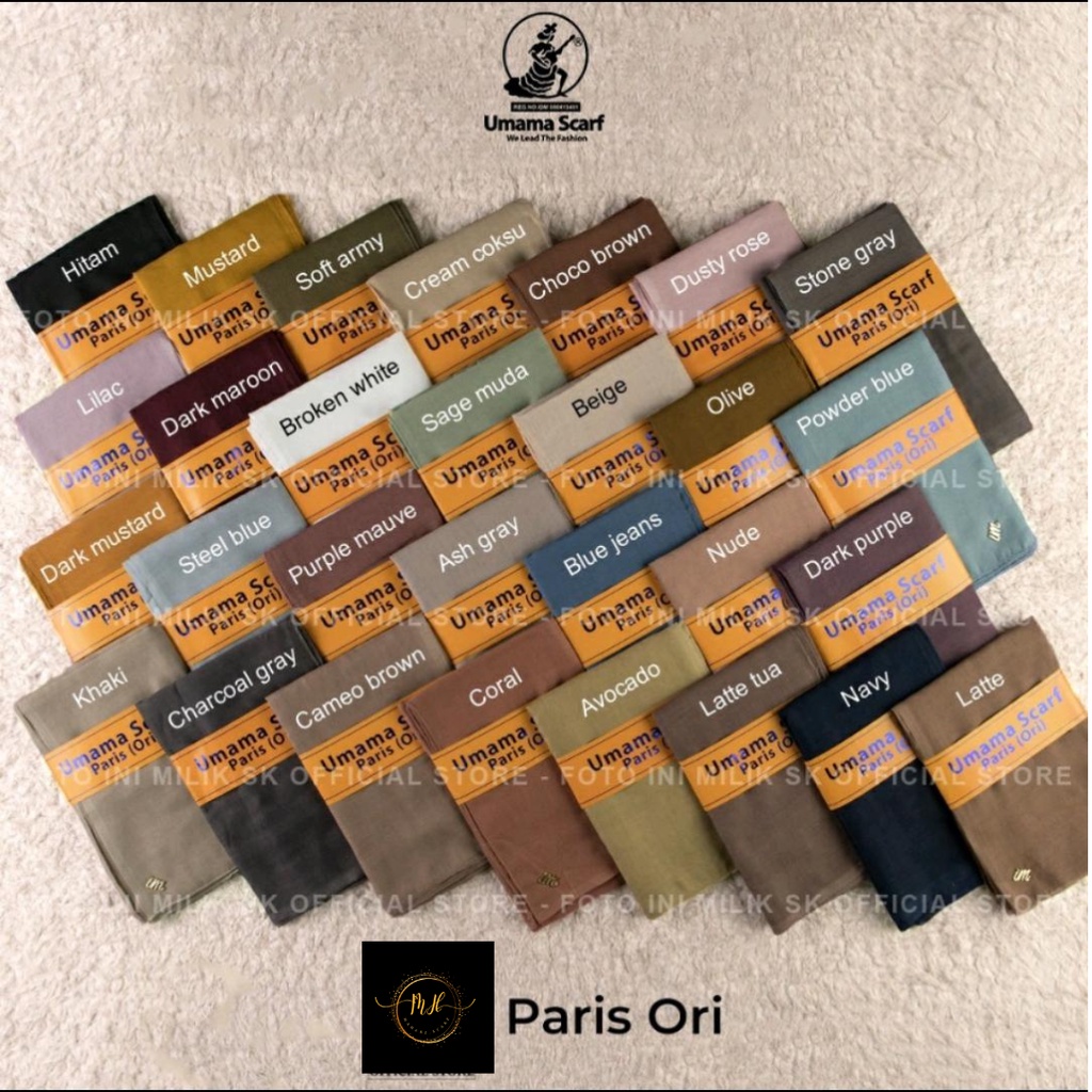 Jual Kerudung/Hijab Polos segiempat Paris ori Paris jadul by umama ...