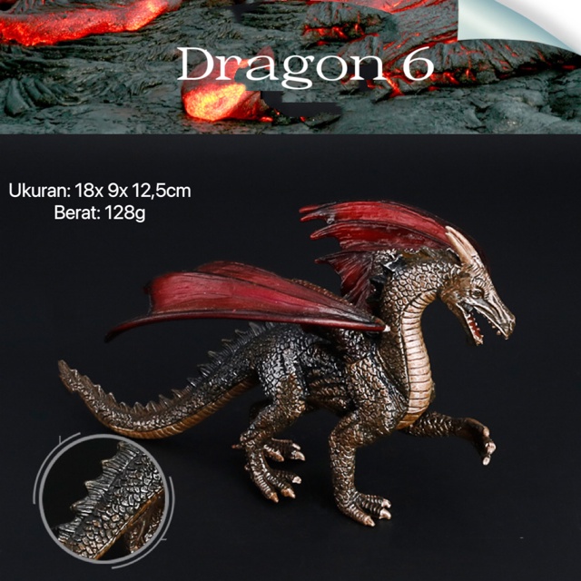 Jual Mainan Figurin Naga Terbang Dragon Dinosaurus Realistis Bahan PVC ...