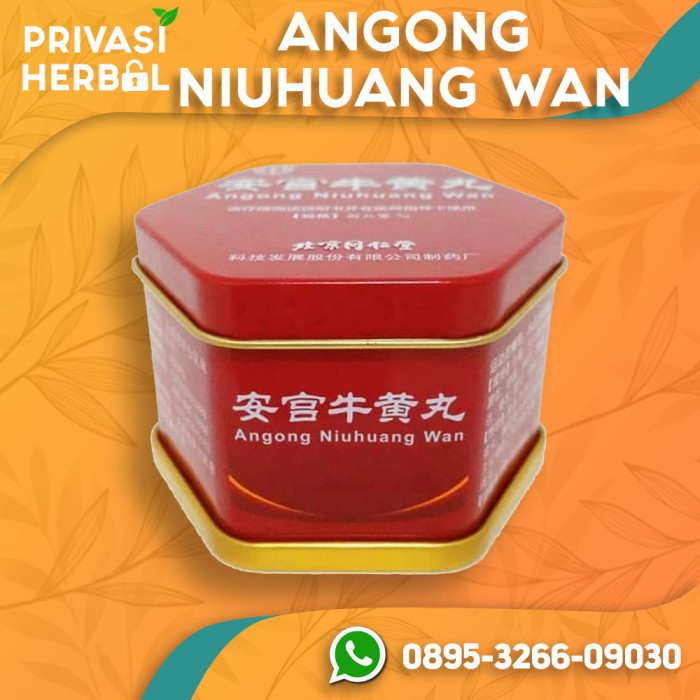 Jual BBBB Obat Stroke Herbal Angkung Angong Niuhuwang Wan Original ...