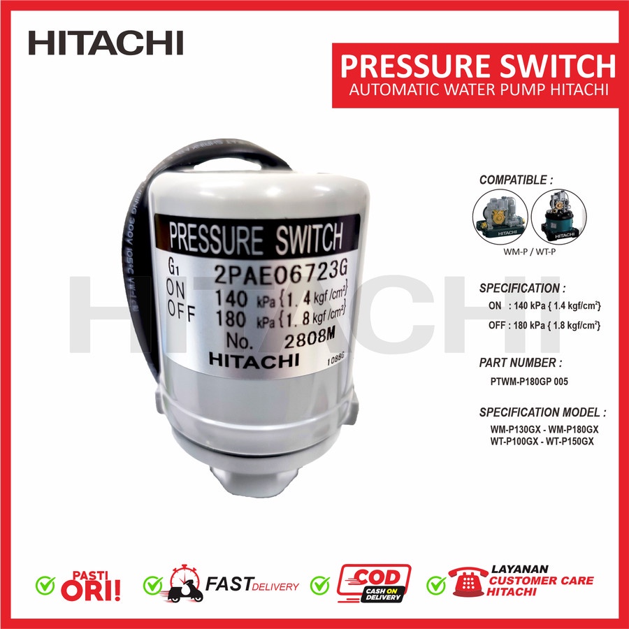 Jual PRESSURE SWITCH /OTOMATIS PUMP HITACHI WT-P100GX | Shopee Indonesia