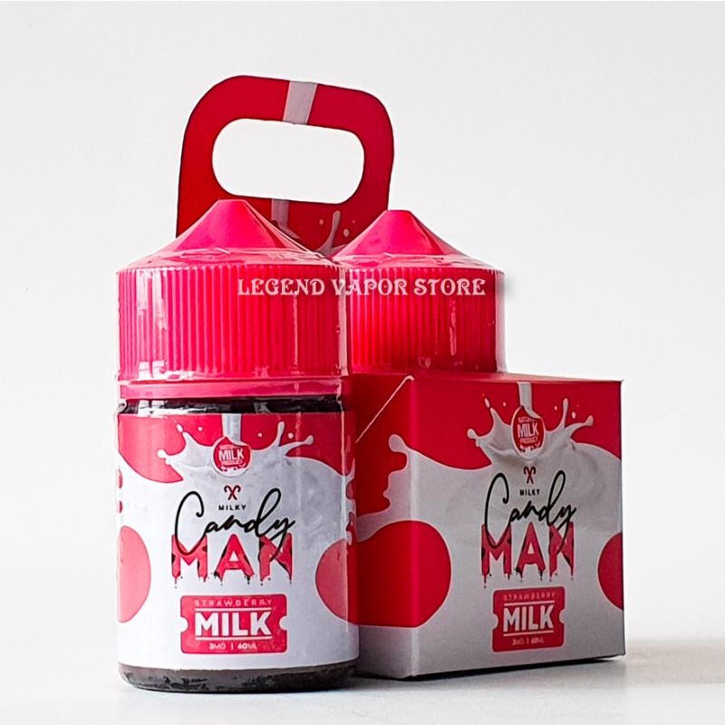 Jual FREEBASE - LIQUID CANDY MAN Strawberry Milk 60ML AUTHENTIC ...