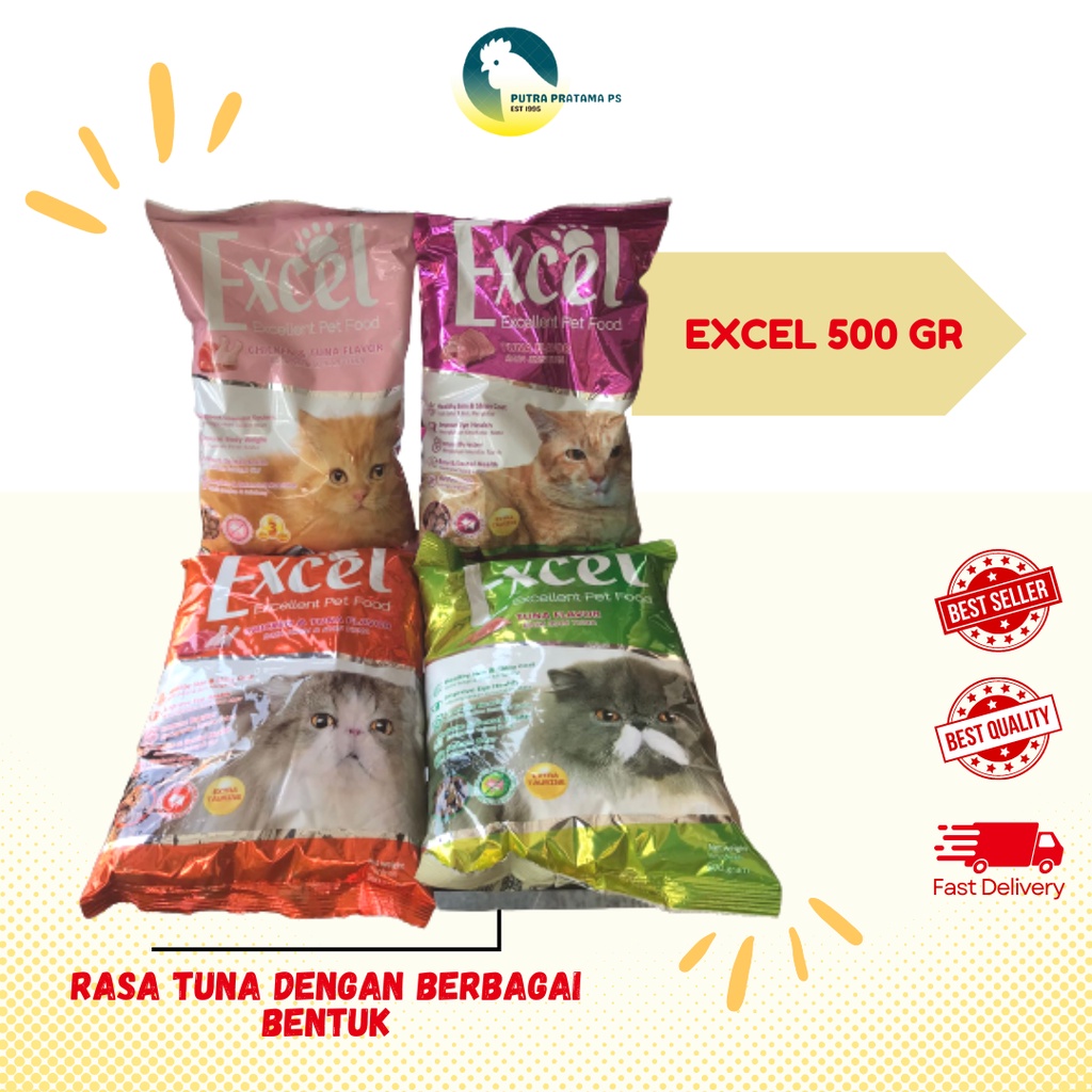 Jual EXCEL PAKAN KUCING 500 G ALL VARIANT - Pakan Kucing Bentuk Donat ...