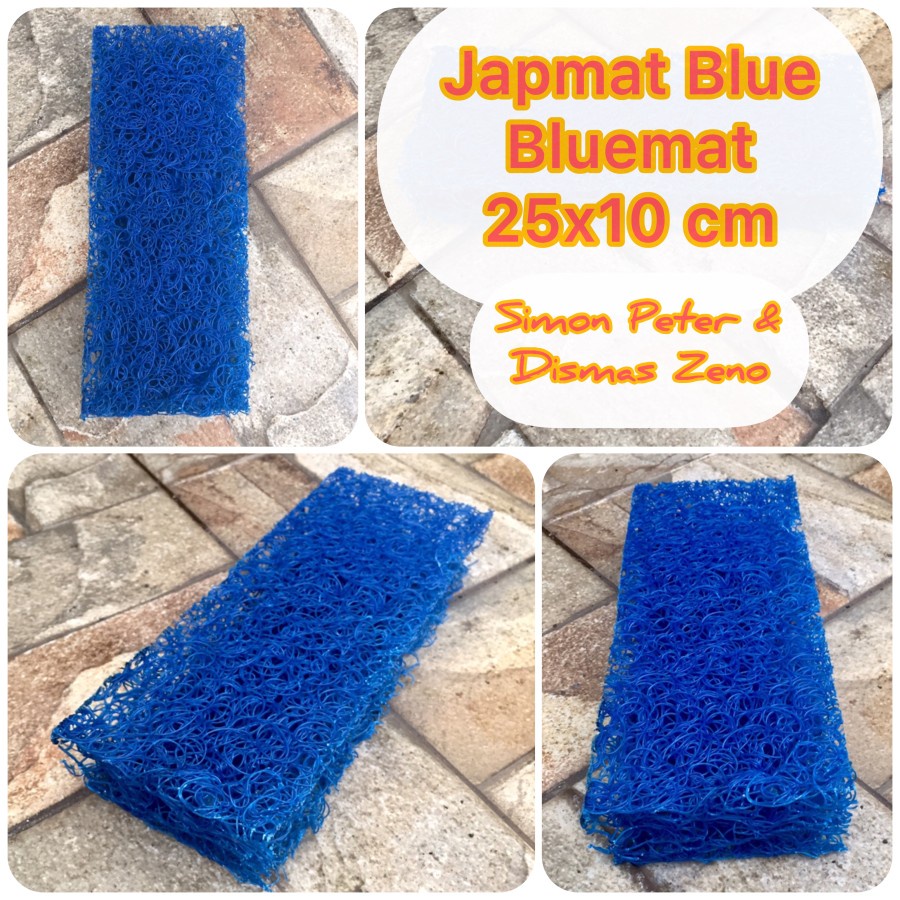 Jual JAPMAT BLUE BLUEMAT 25x10cm Media Filter Kolam Ikan Koi Aquaponik ...