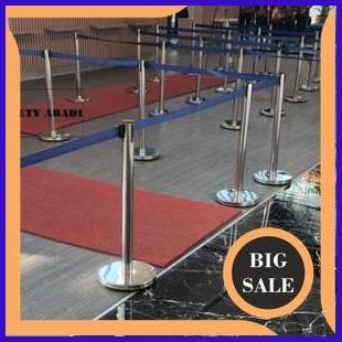 Jual perkakas Tiang Antrian Railing Stand Pembatas Antrian Stainless ...