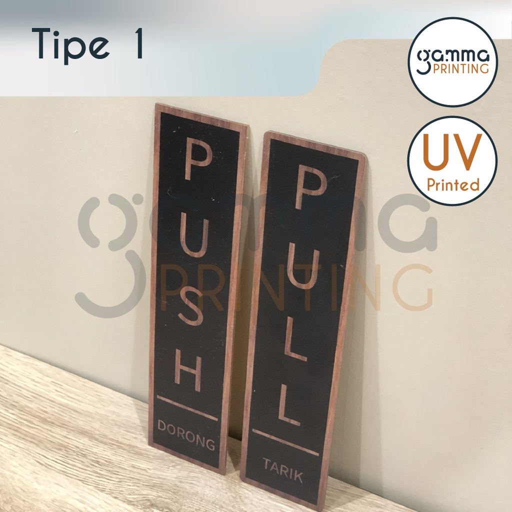 Jual Signage Push Pull Acrylic / Sign Pintu Dorong Tarik / Papan ...